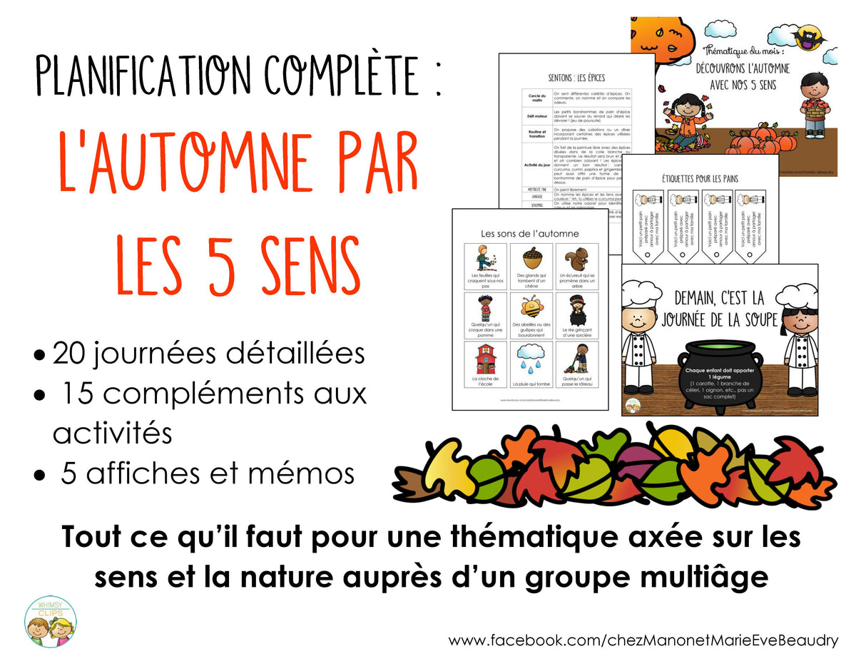 Vive l'automne ! Explorons l'automne avec nos 5 sens – Chez Marie-Eve ...